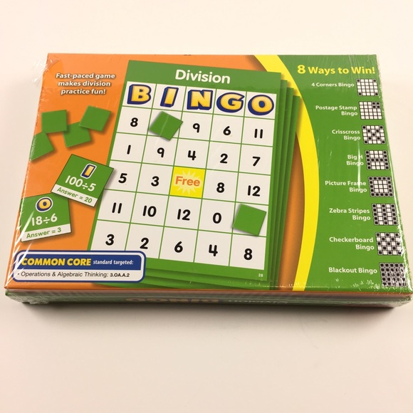 Lakeshore | Other | Lakeshore Learning Division Bingo Math Game New ...